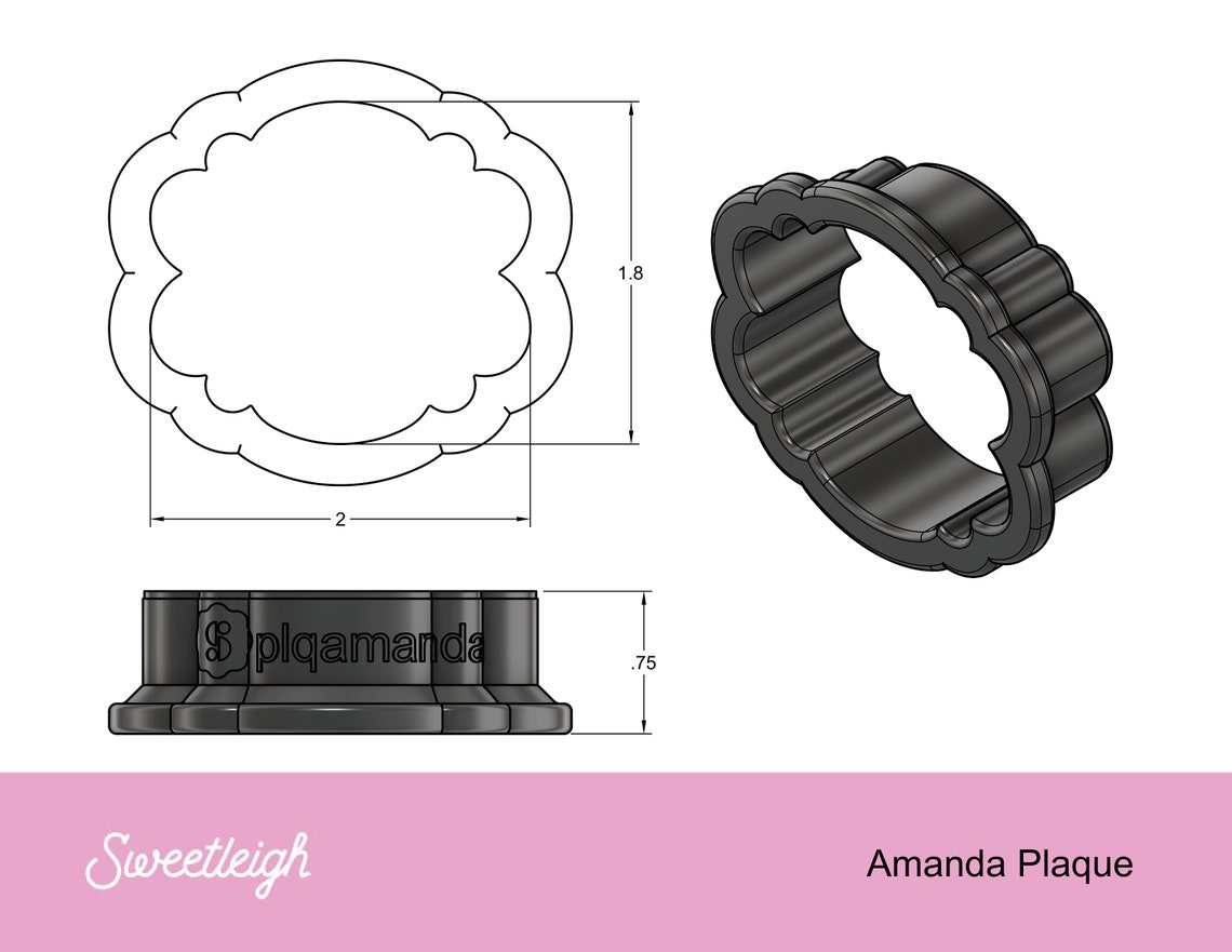 Amanda Plaque Cookie Cutter - Etsy