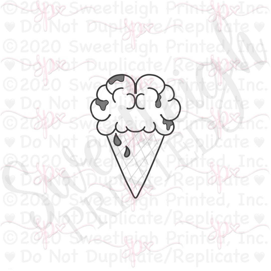 Zombie Ice Cream Cone Cookie Cutter - Etsy