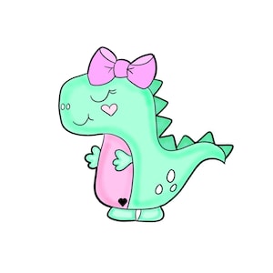 Girly T-rex Cookie Cutter - Etsy
