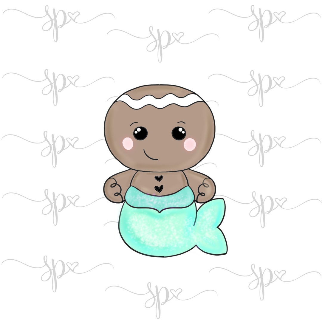 Gingerbread Merman Cookie Cutter - Etsy