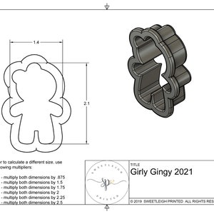 Girly Gingy 2021 Cookie Cutter | Etsy