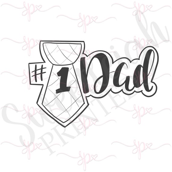 Number 1 Dad Tie Cookie Cutter - Etsy