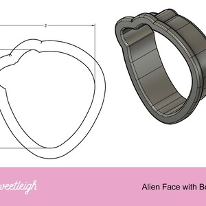 Alien Face With Bow Cookie Cutter - Etsy