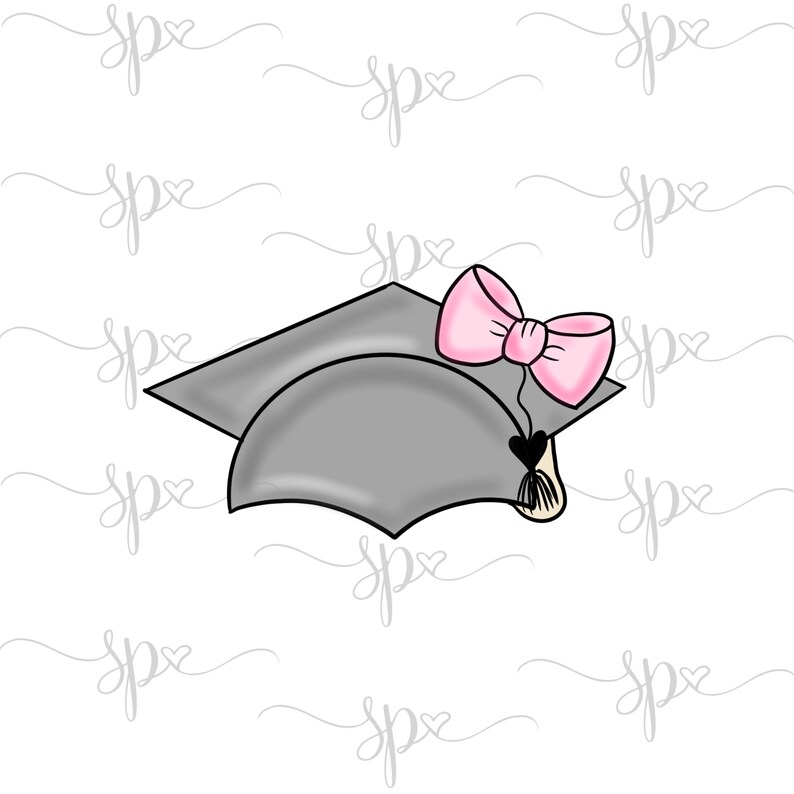 Girly Grad Cap Cookie Cutter | Etsy