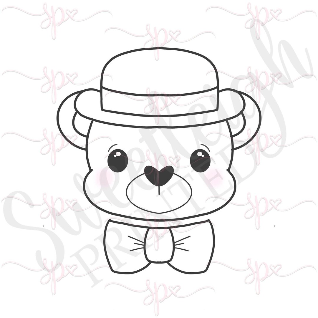 Dapper Bear 2 Piece Set Cookie Cutter - Etsy