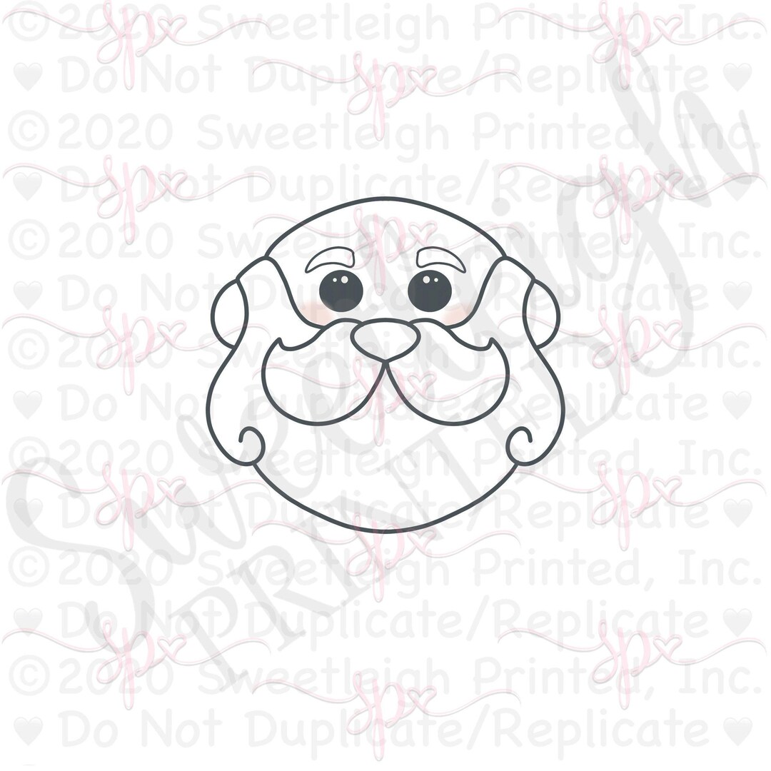 Bald Santa Face Cookie Cutter - Etsy