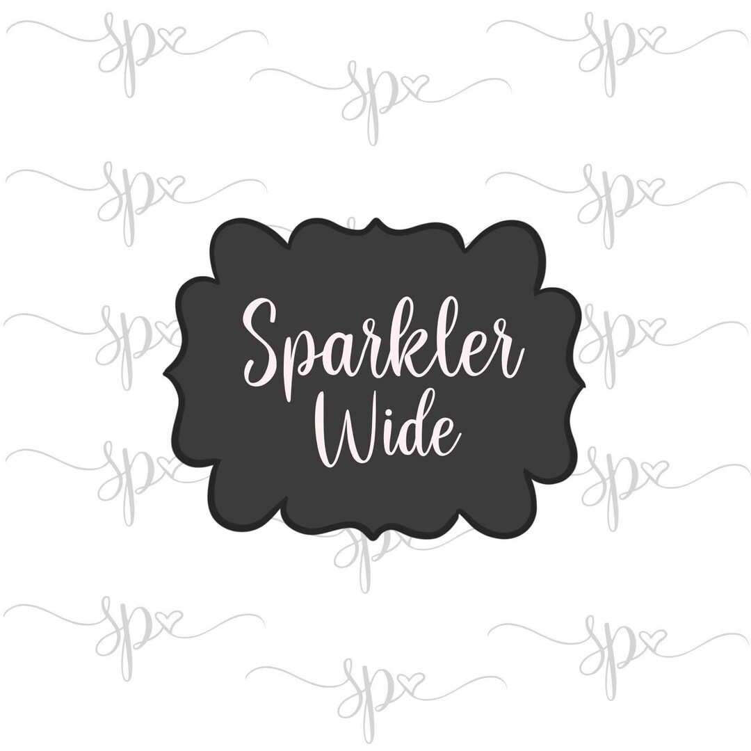 Wide Sparkler Plaque Cookie Cutter - Etsy