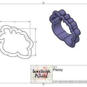 Peony Cookie Cutter - Etsy