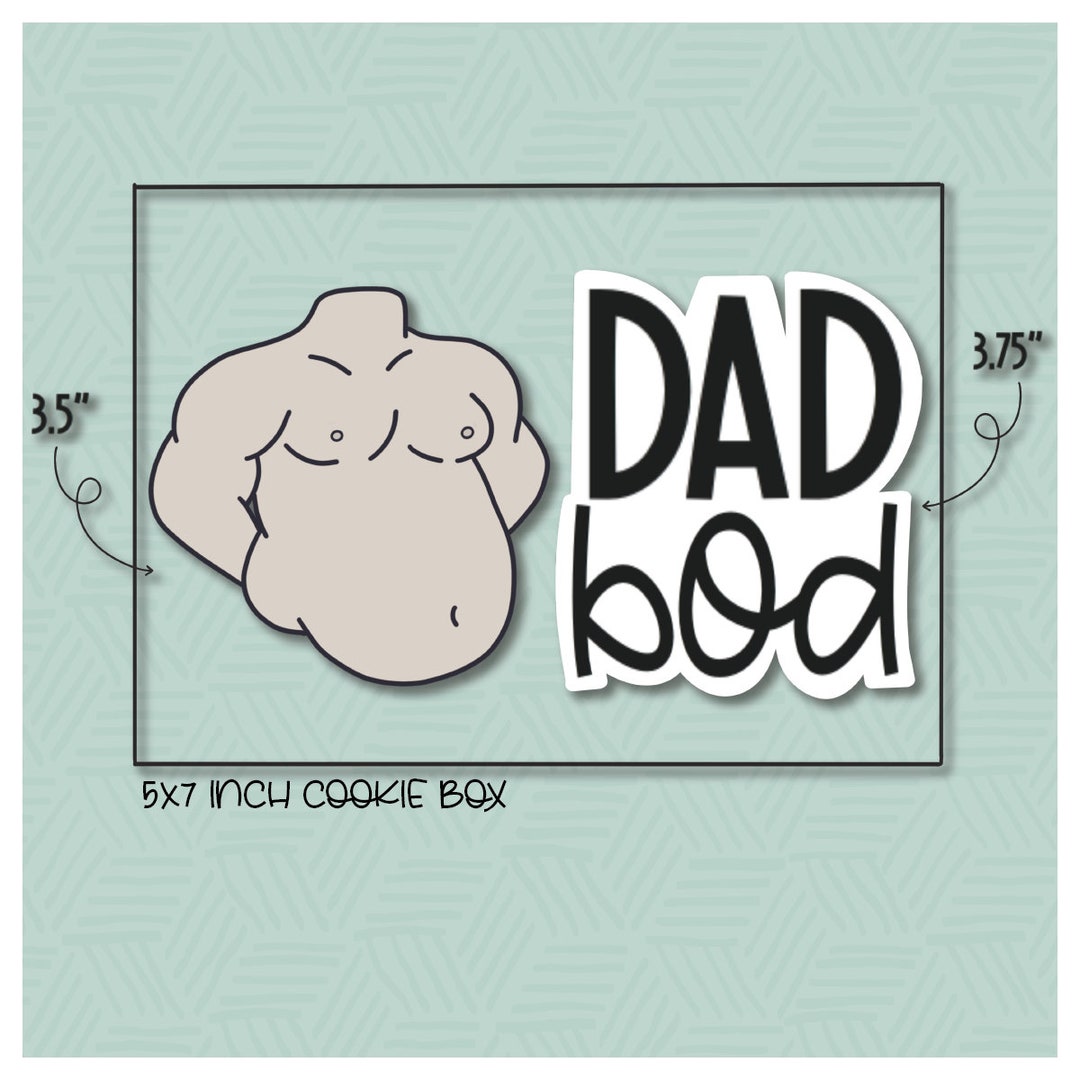 Dad Bod 2 Piece Cookie Cutter Set - Etsy