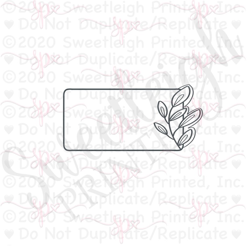 Greenery Rounded Rectangle Cookie Cutter - Etsy