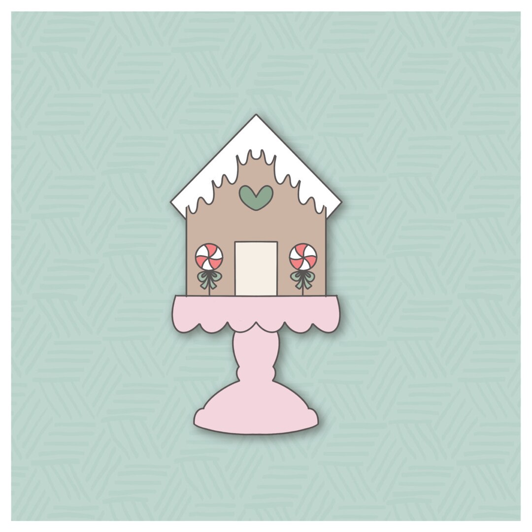 Tall Gingerbread House Cakestand Cookie Cutter - Etsy
