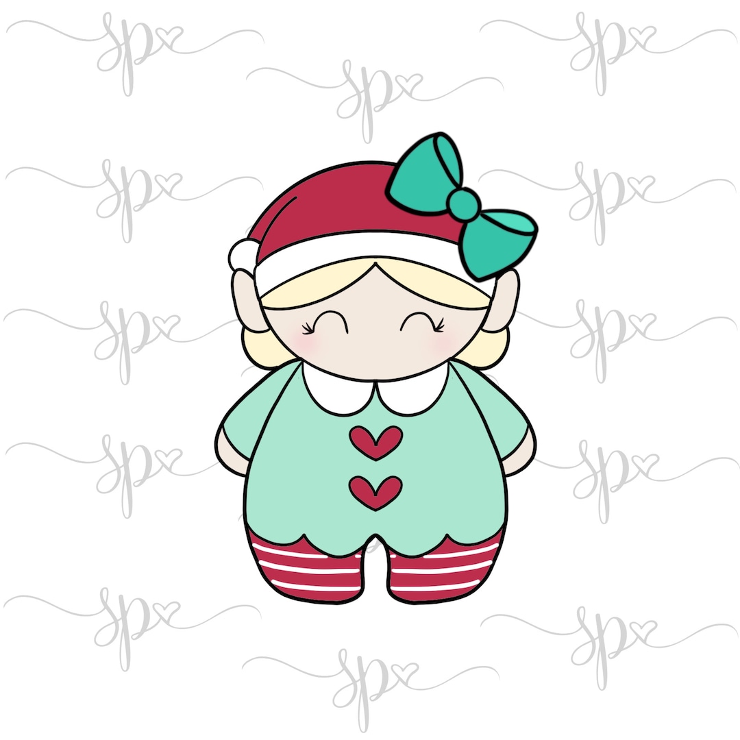 Girly Squishy Elf Cookie Cutter - Etsy