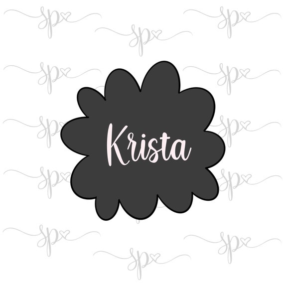 Krista Plaque Cookie Cutter | Etsy