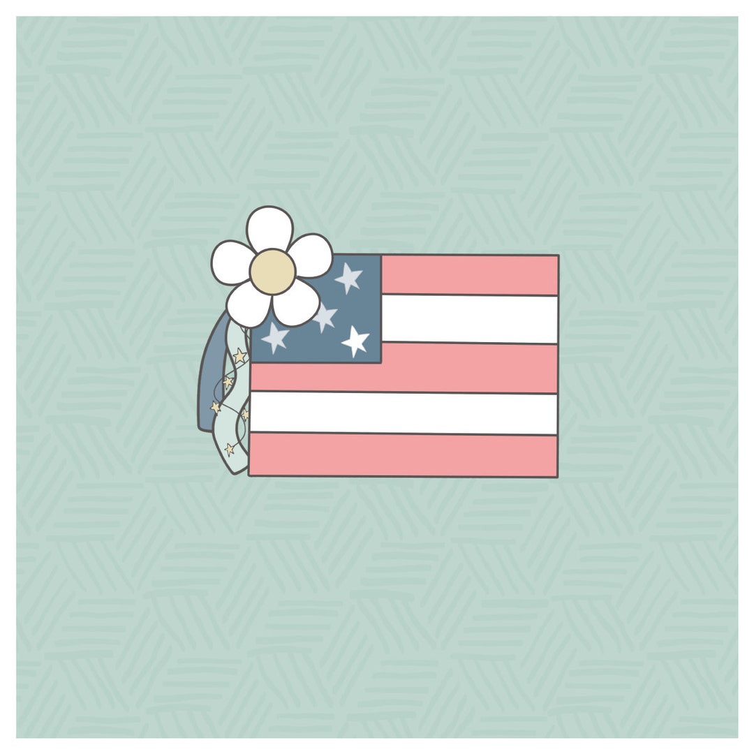 Daisy Streamer Flag Cookie Cutter - Etsy