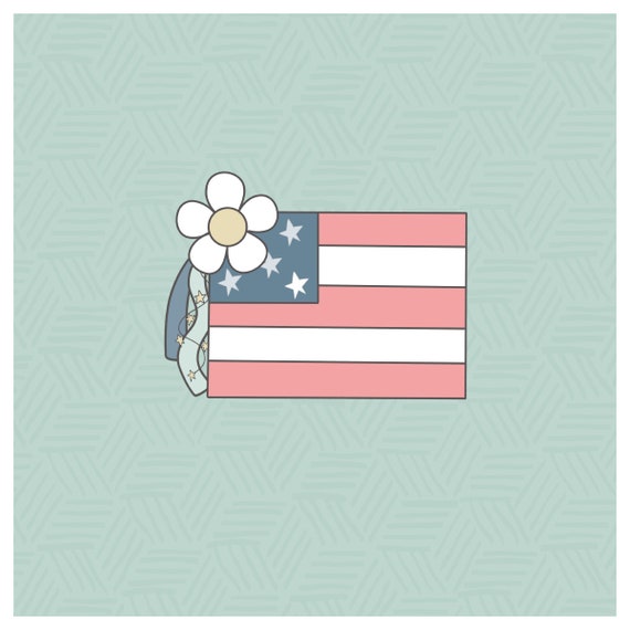 Daisy Streamer Flag Cookie Cutter | Etsy