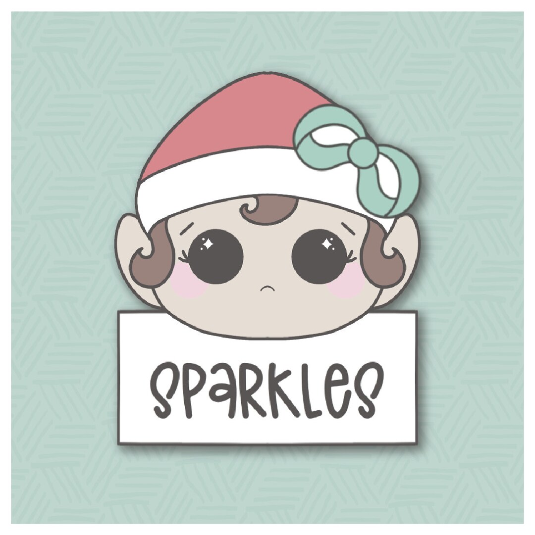 Girly Simple Elf Plaque Cookie Cutter - Etsy