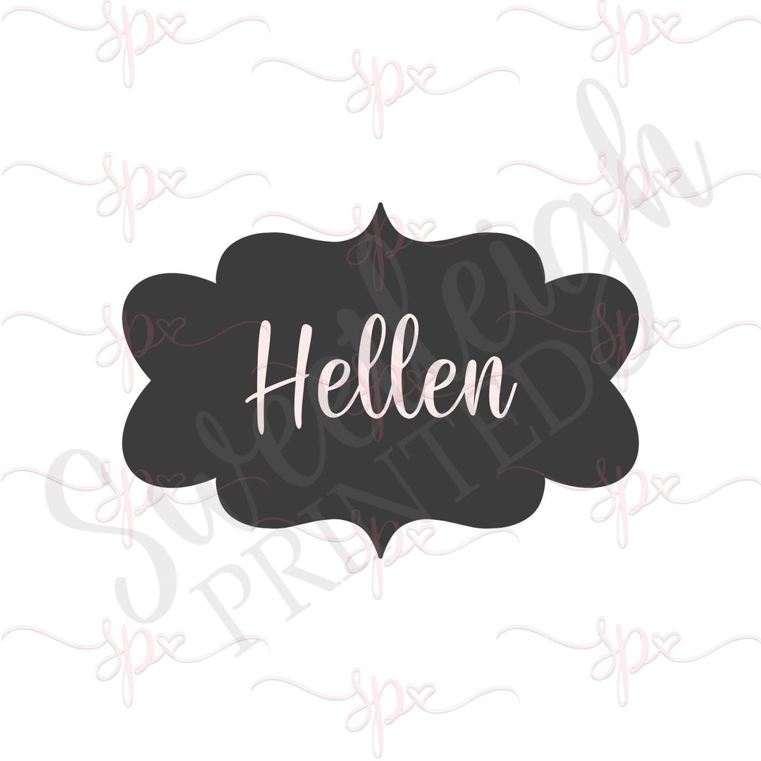 Hellen Plaque Cookie Cutter - Etsy