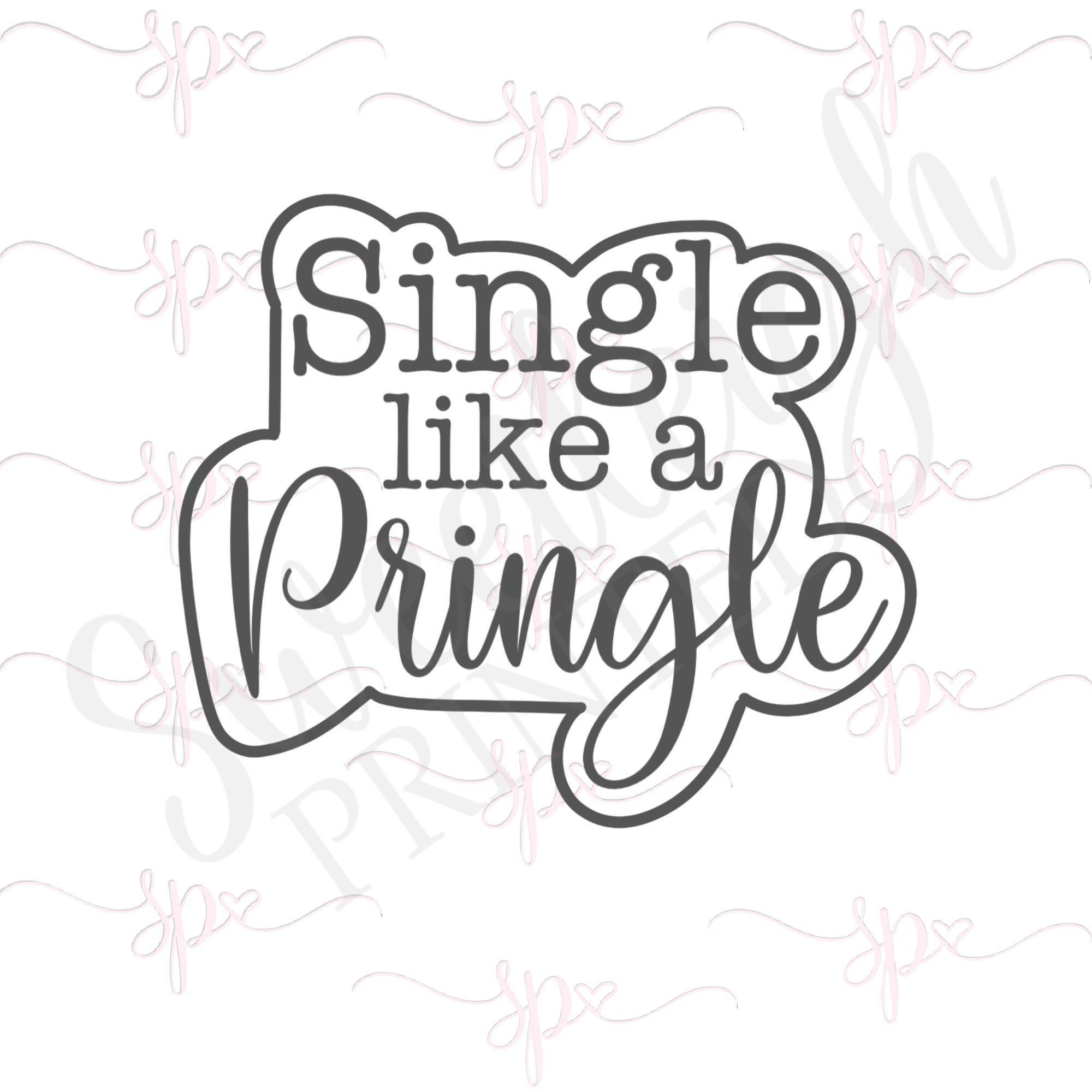 Hand Lettered Single Like a Pringle Cookie Cutter - Etsy Canada