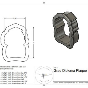 Grad Diploma Plaque 2020 Cookie Cutter | Etsy