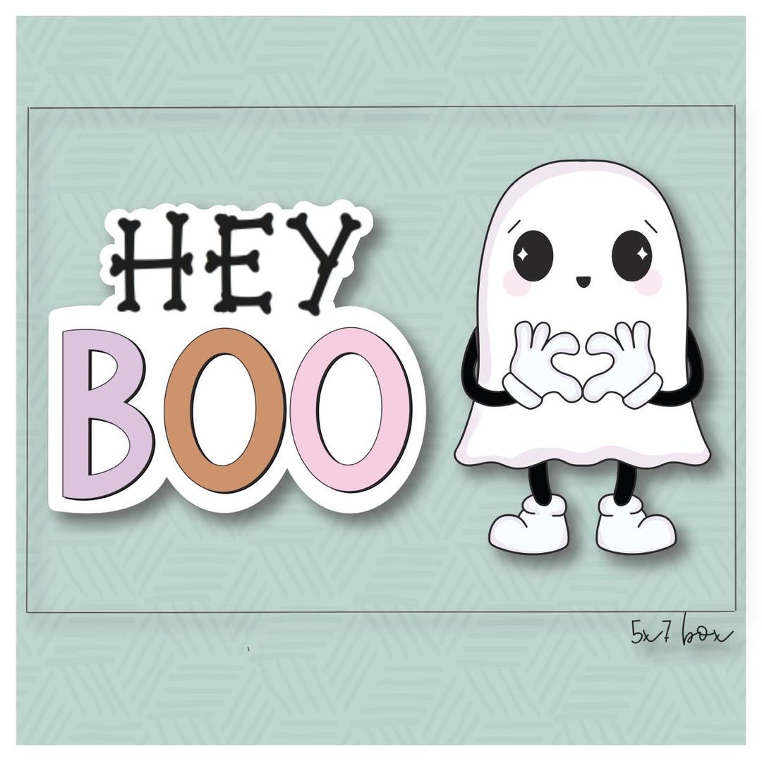 Hey Boo 2024 2 Piece Cookie Cutter Set - Etsy