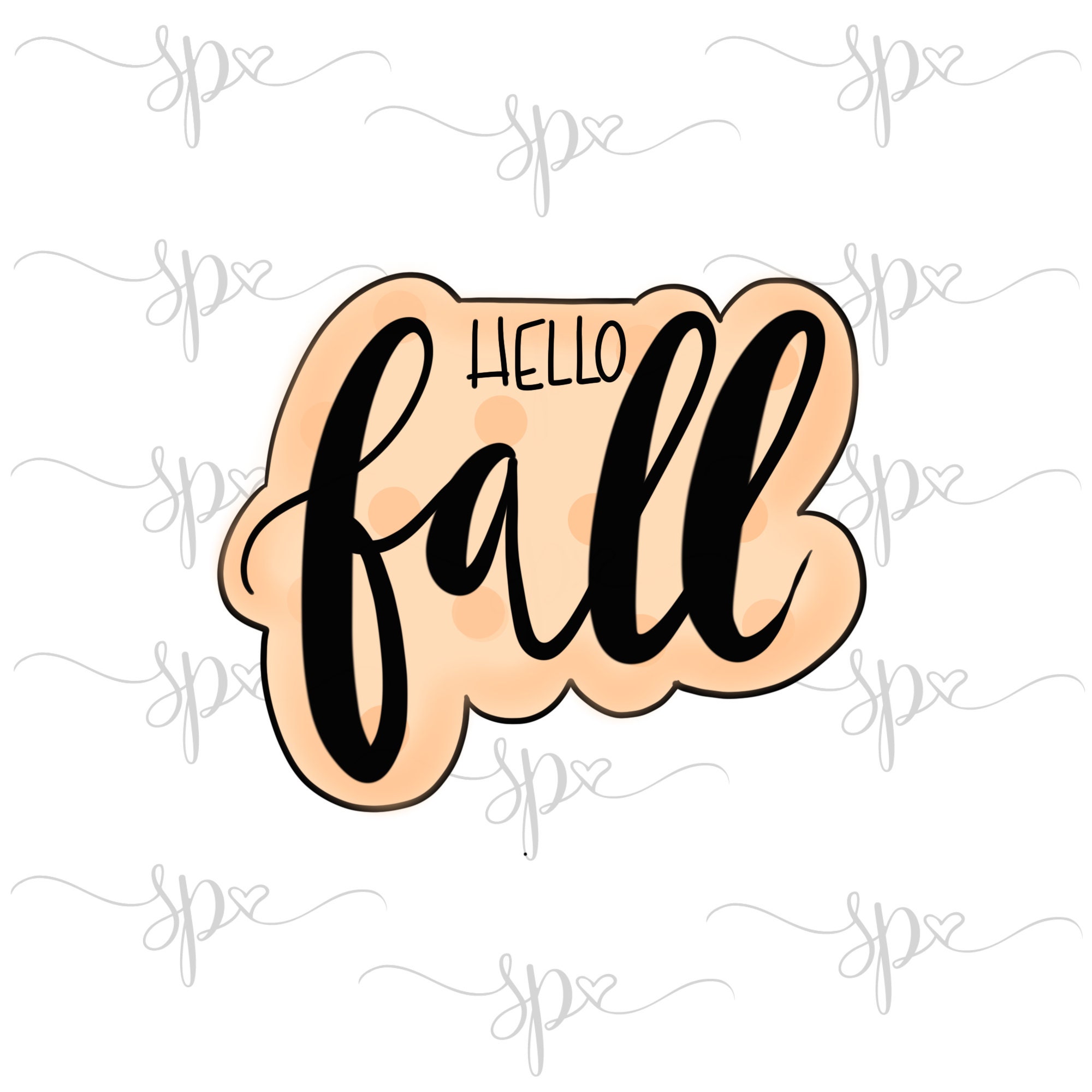 Hello Fall Hand Lettered Cookie Cutter | Etsy