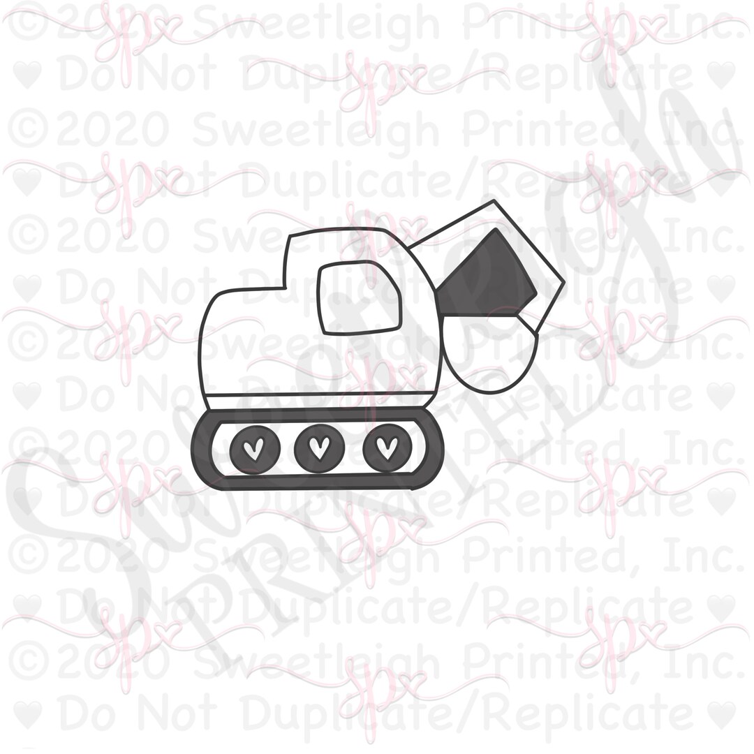 Excavator Cookie Cutter - Etsy