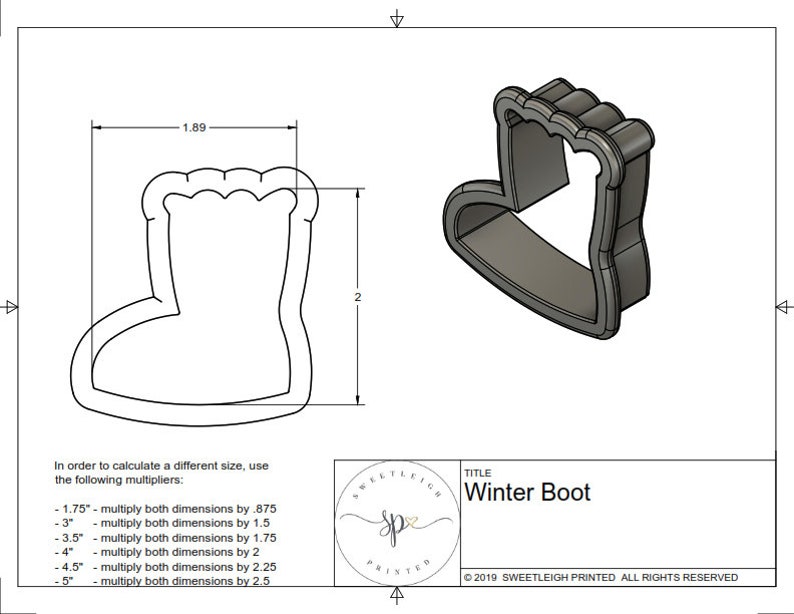 Winter Boot Cookie Cutter - Etsy