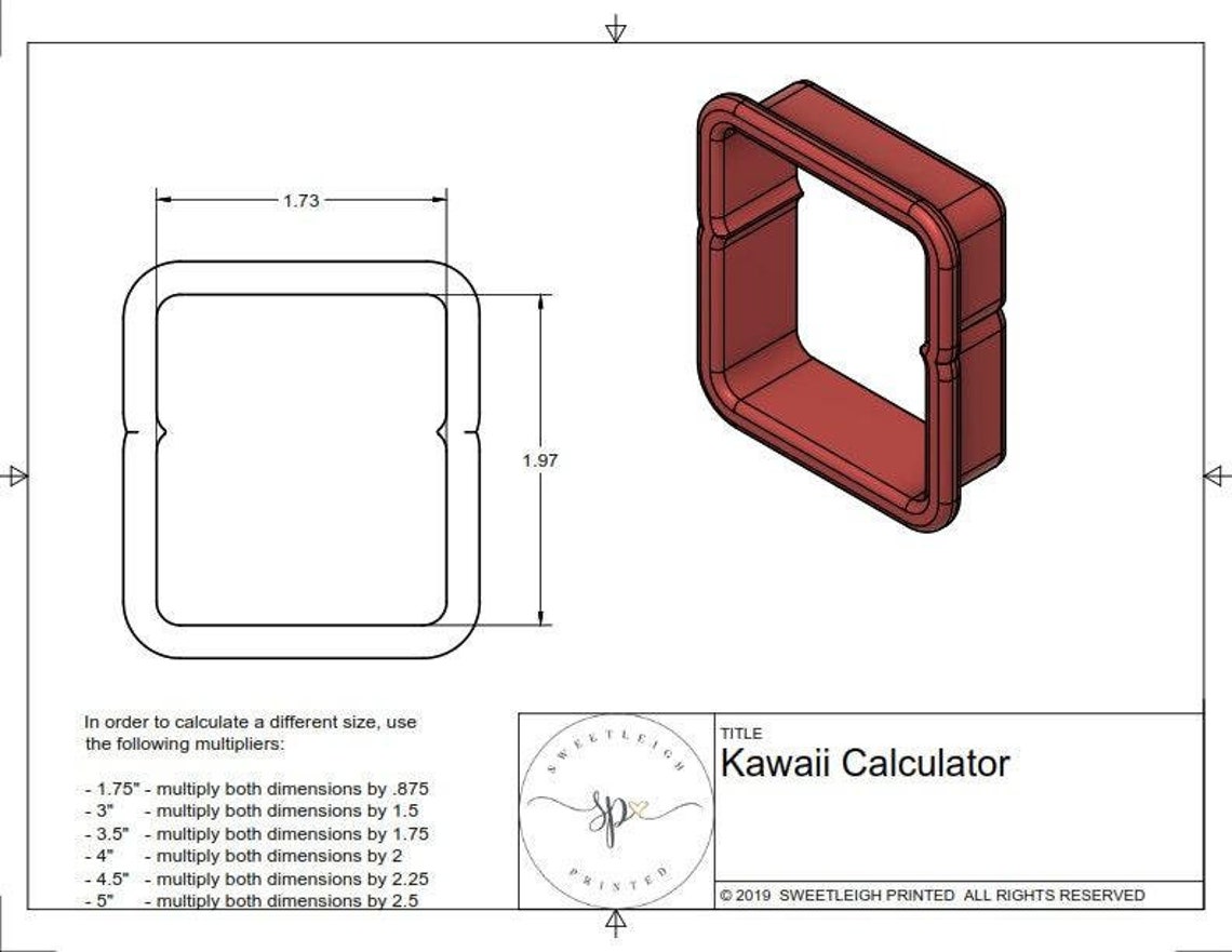 Kawaii Calculator Cookie Cutter - Etsy