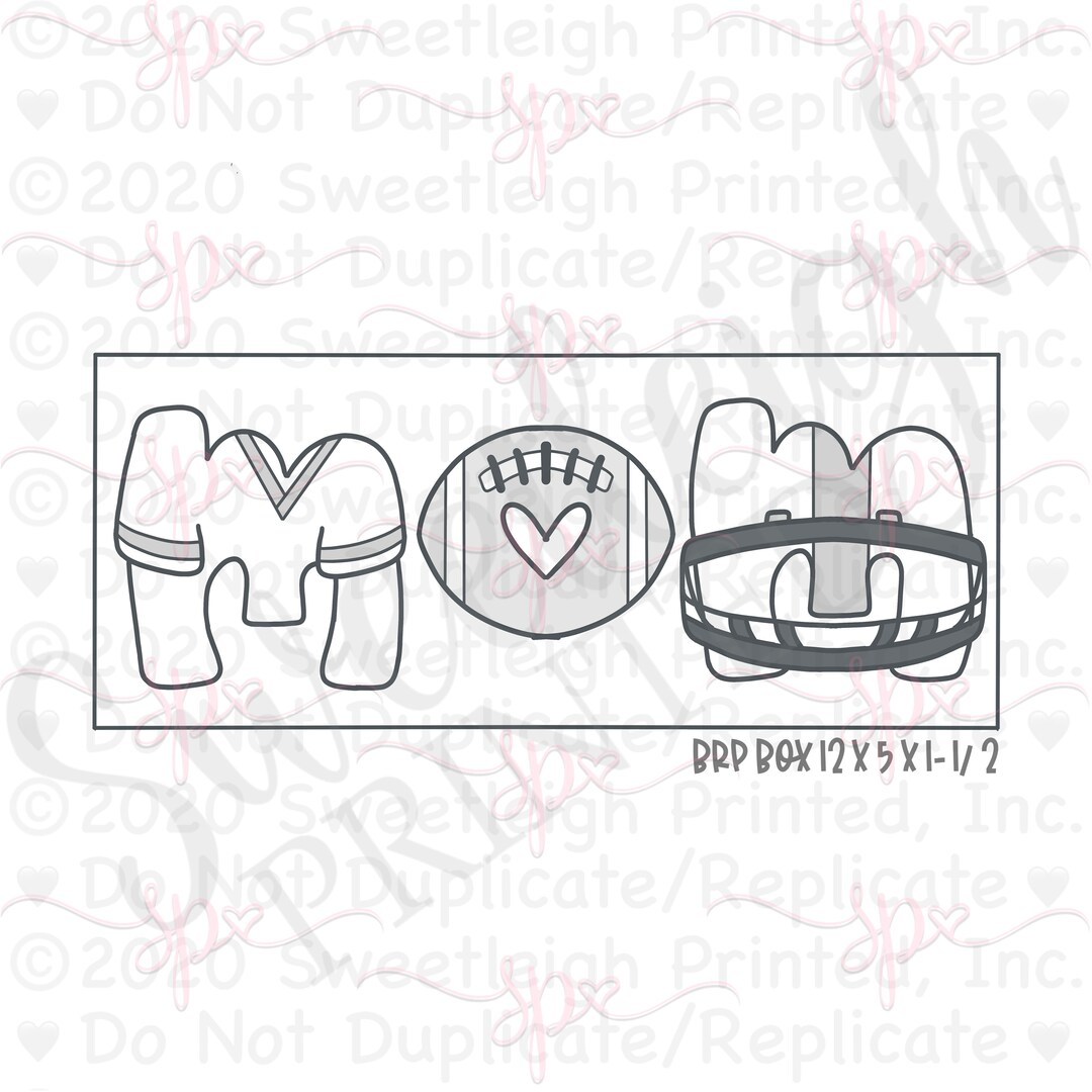 Football MOM Letter Set Cookie Cutters - Etsy