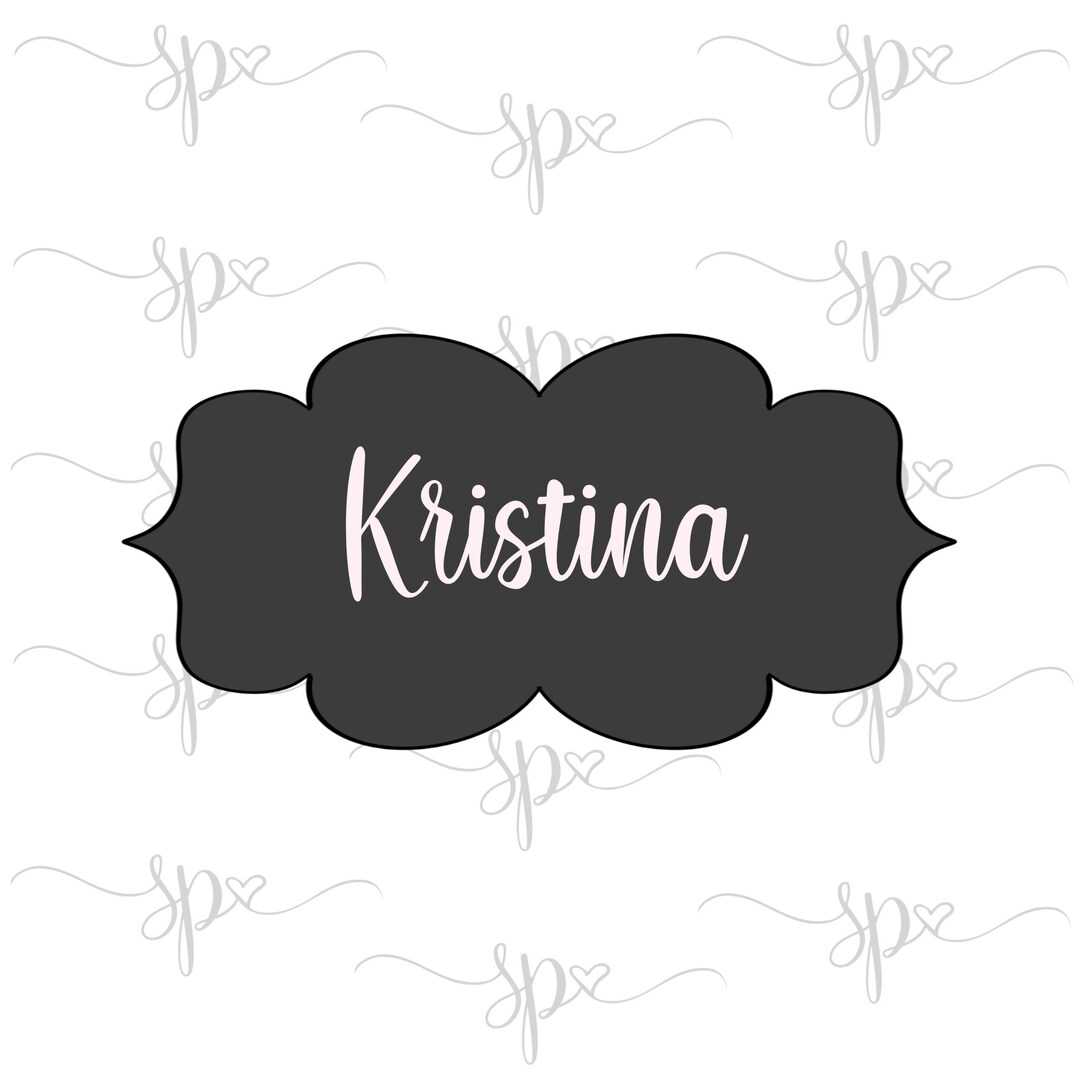 Kristina Plaque Cookie Cutter - Etsy