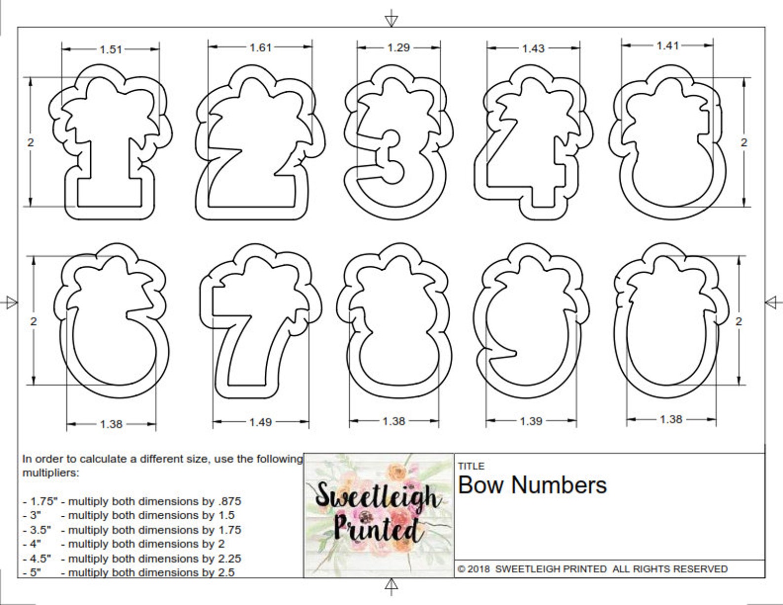 Bow Numbers Cookie Cutter Number Cookie Cutters | Etsy