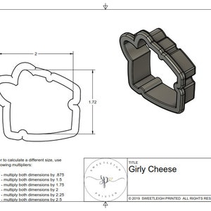 Girly Cheese Cookie Cutter - Etsy