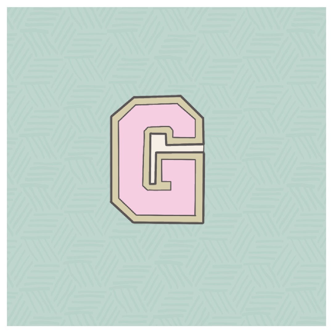 Varsity Letter G Cookie Cutter - Etsy