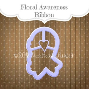 Floral Awareness Ribbon Cookie Cutter - Etsy