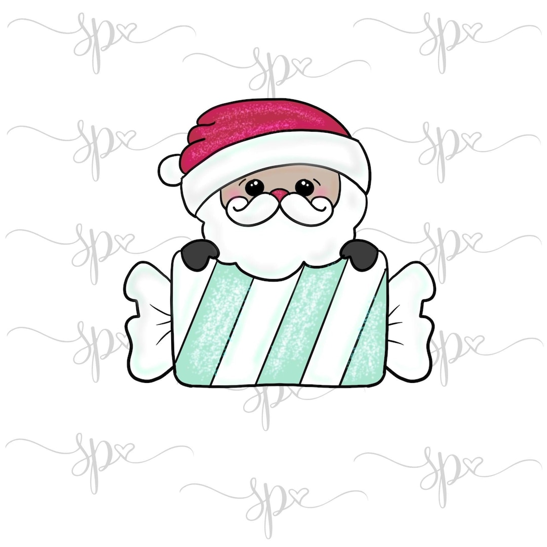 Santa Claus Candy Plaque™ Cookie Cutter - Etsy