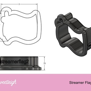 Streamer Flag Cookie Cutter - Etsy