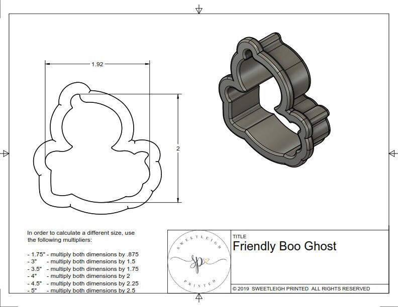 Friendly BOO Ghost Cookie Cutter - Etsy