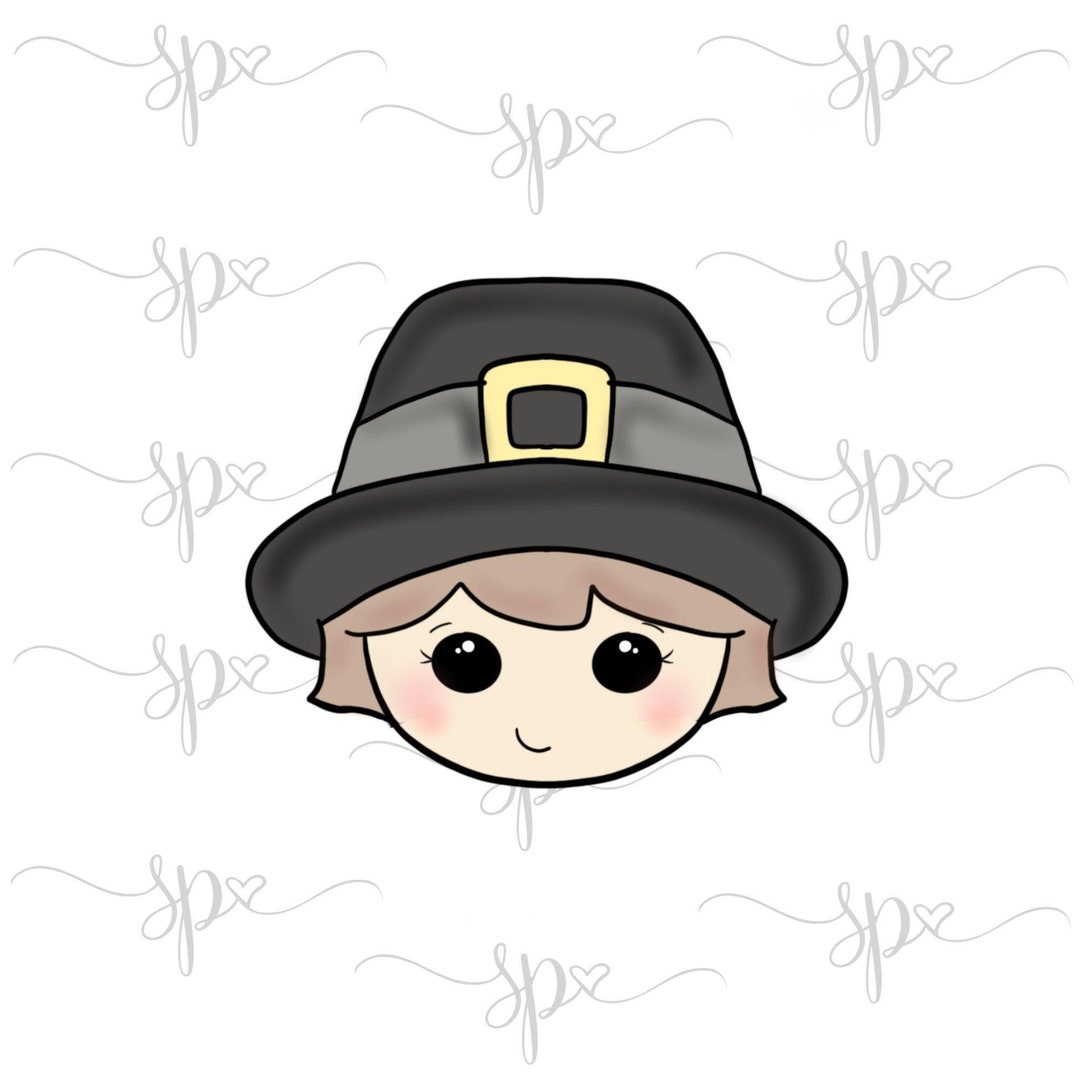 Pilgrim Boy Face Cookie Cutter - Etsy