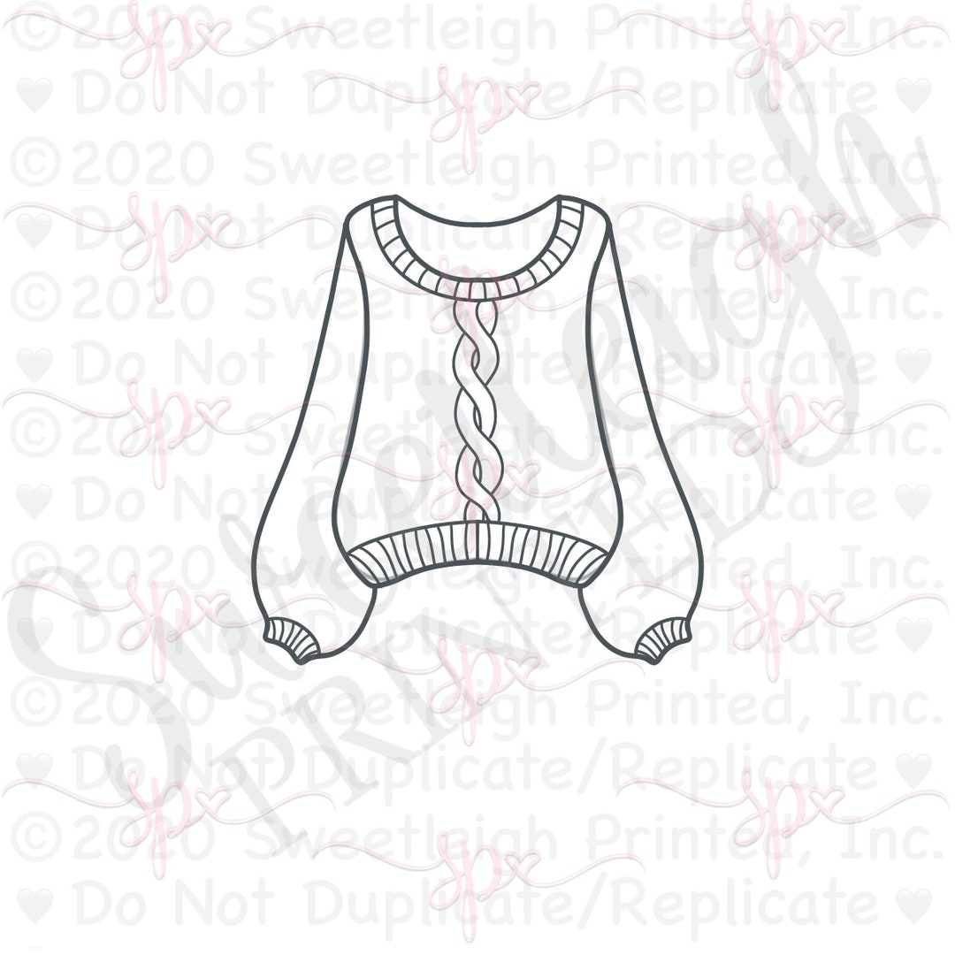Chic Sweater Cookie Cutter - Etsy