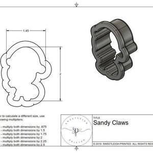 Sandy Claws Cookie Cutter - Etsy