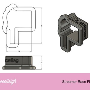 Streamer Race Flag Cookie Cutter - Etsy