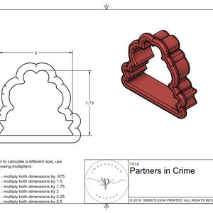 Partners in Crime Cookie Cutter - Etsy