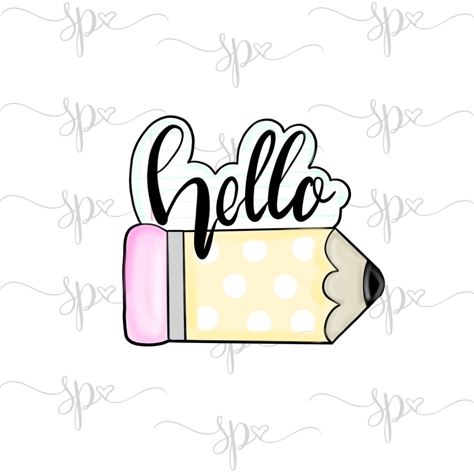 Hello Pencil Cookie Cutter | Etsy
