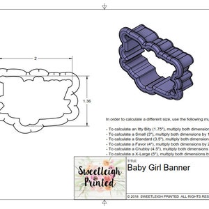 Baby Girl Banner Cookie Cutter - Etsy
