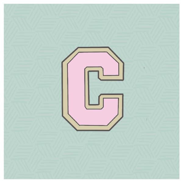 Varsity Letter C - Etsy