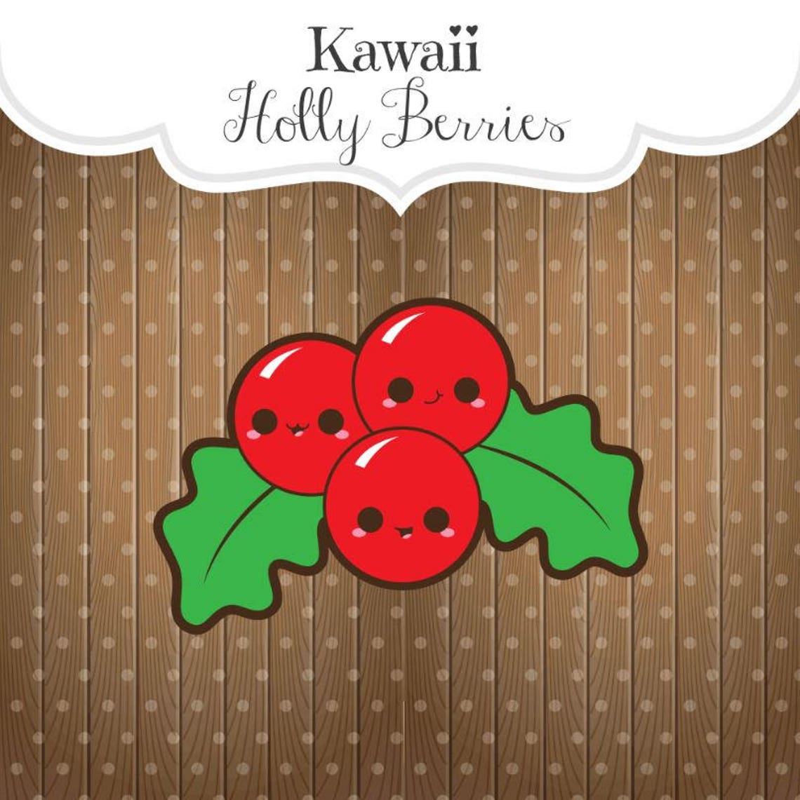Kawaii Holly Berries Cookie Cutter - Etsy