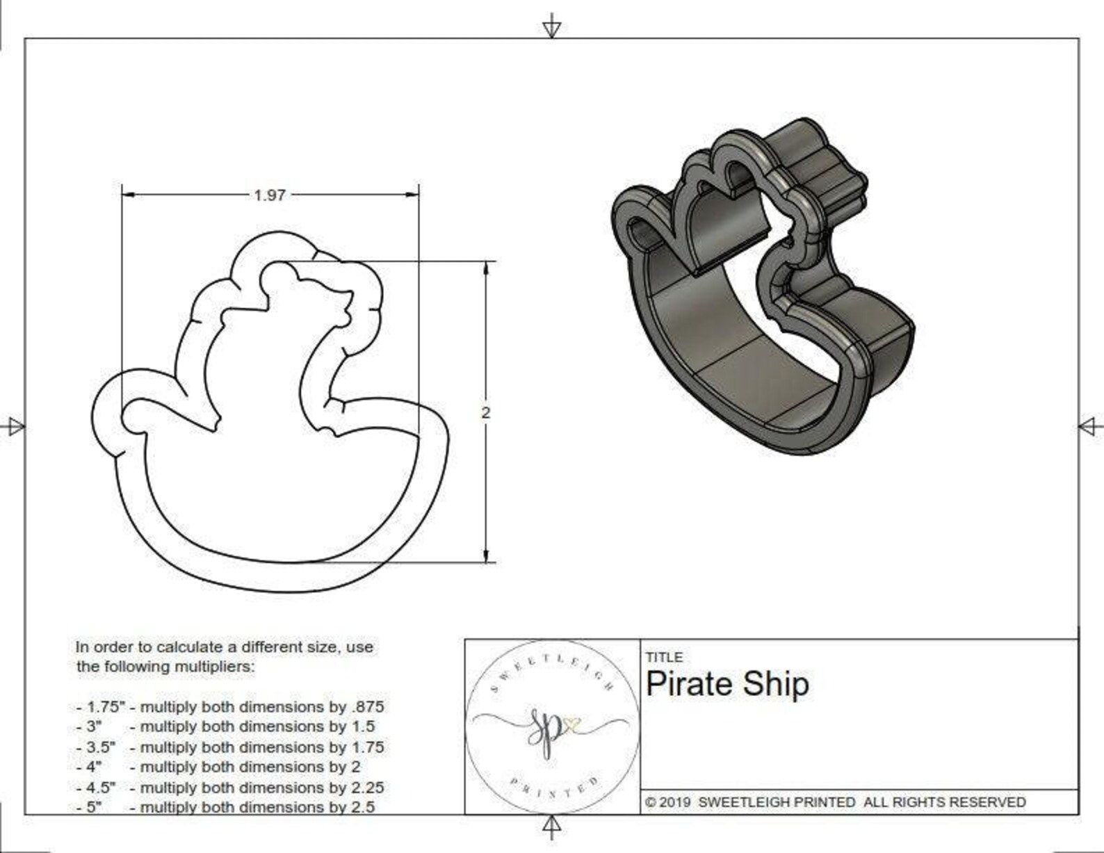 Pirate Ship Cookie Cutter - Etsy