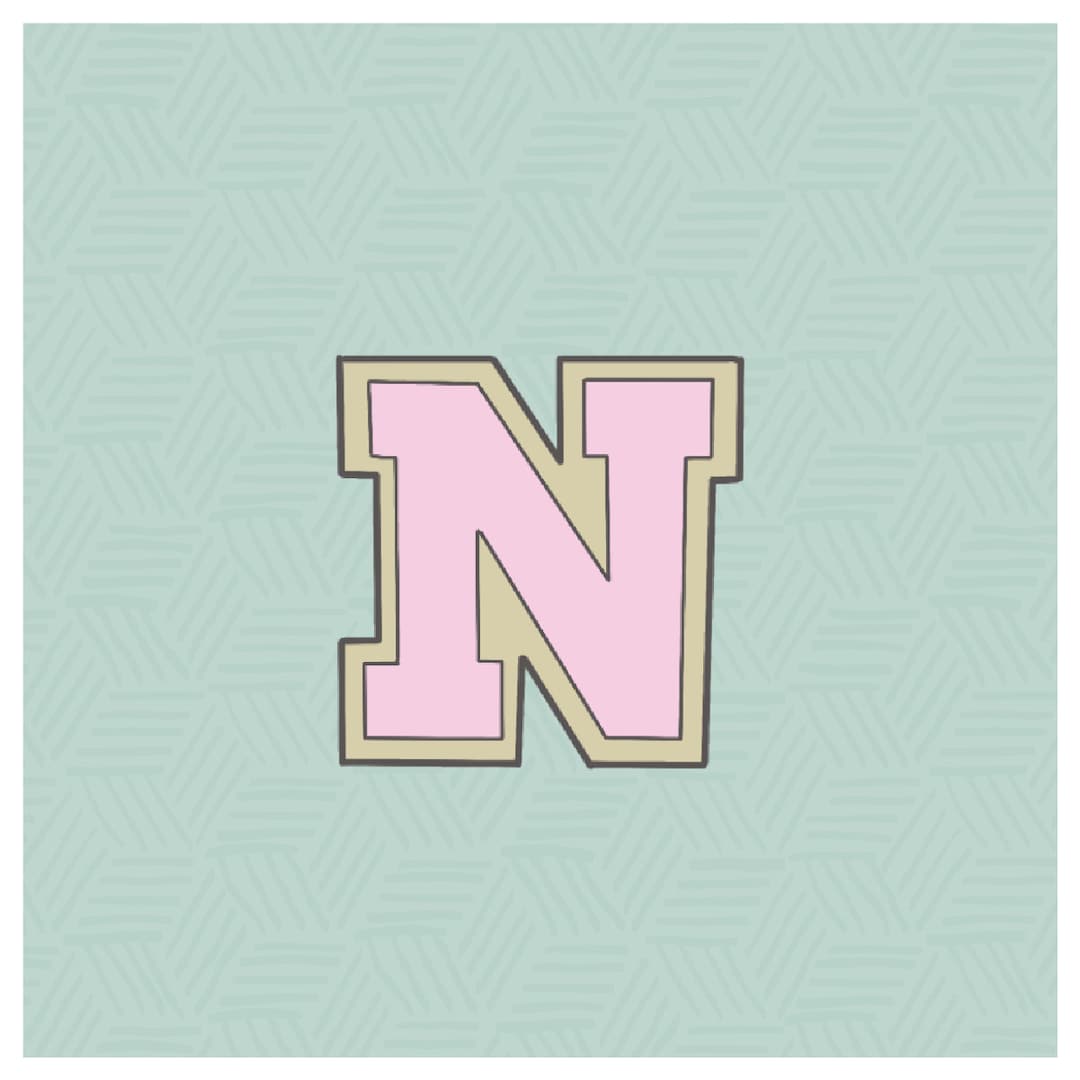 Varsity Letter N Cookie Cutter - Etsy