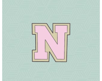 Varsity Letter N Shape Cutter - Etsy