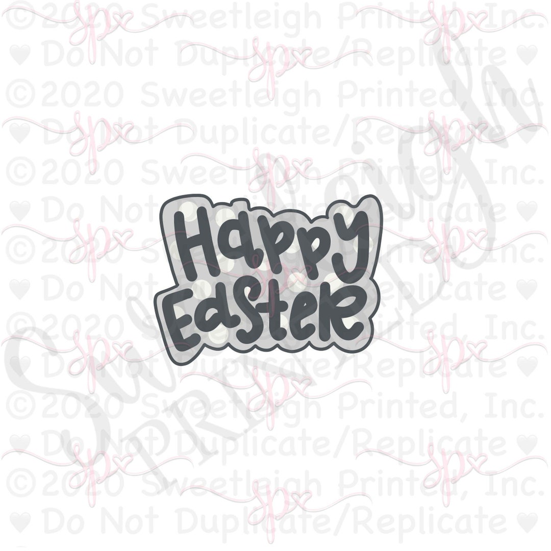 Happy Easter Hand Lettered Cookie Cutter - Etsy